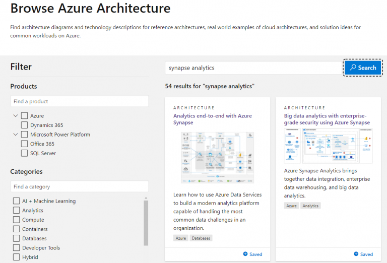 Azure Synapse Analytics in the Azure Architecture Centre – andy.cutler