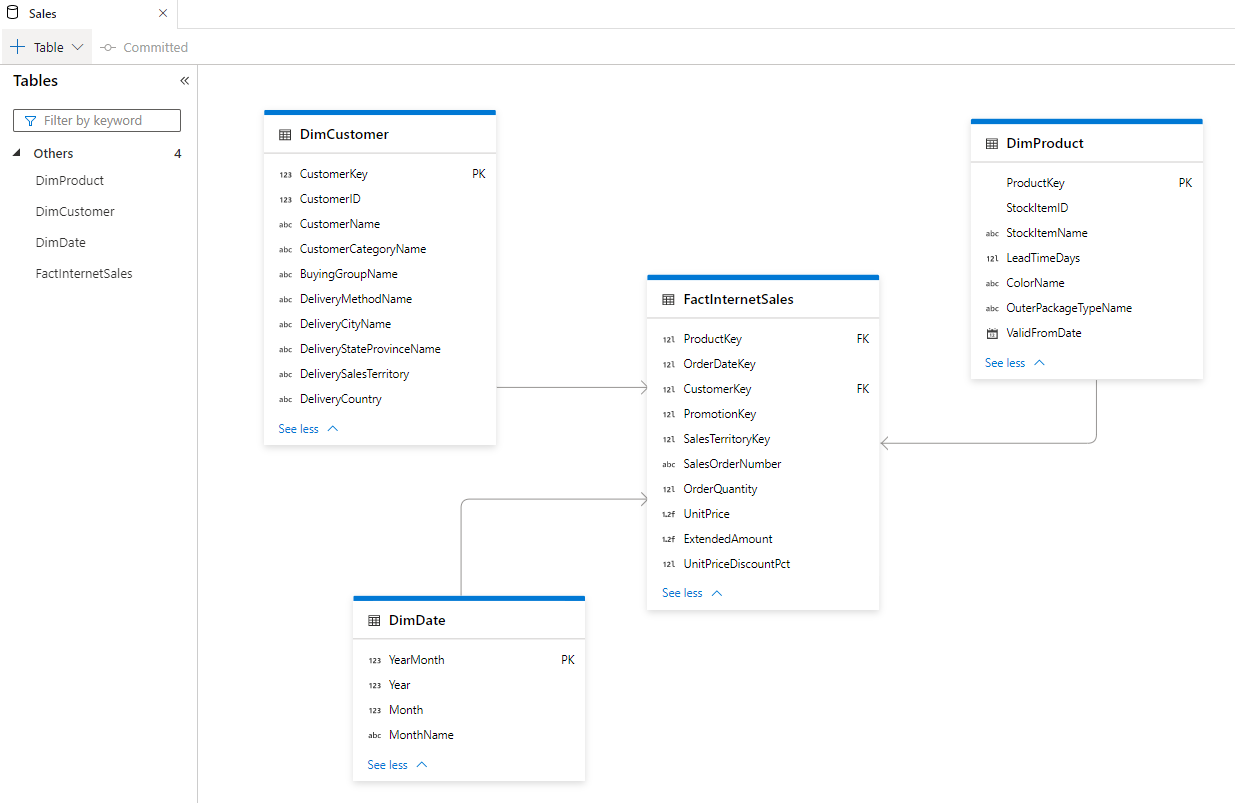 Creating a Lake Database using the Database Designer