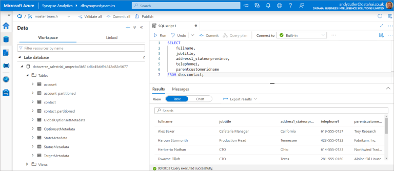 Azure Synapse Link for Dataverse: Getting Started with Dynamics 365 ...