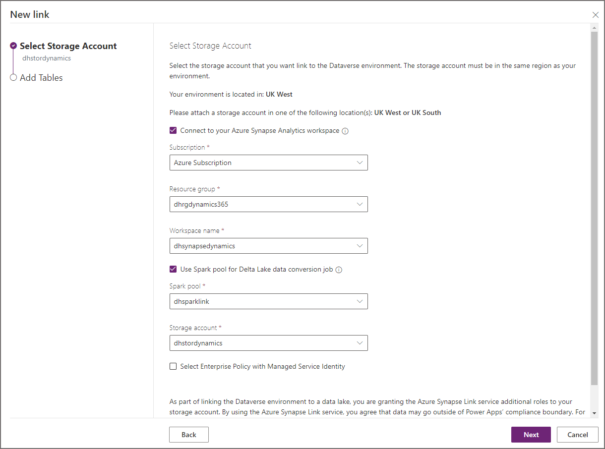 Synapse Link for Dataverse: Exporting to Delta Lake – andy.cutler