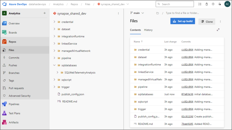 Synapse Analytics Source Control with Serverless SQL Pools Databases